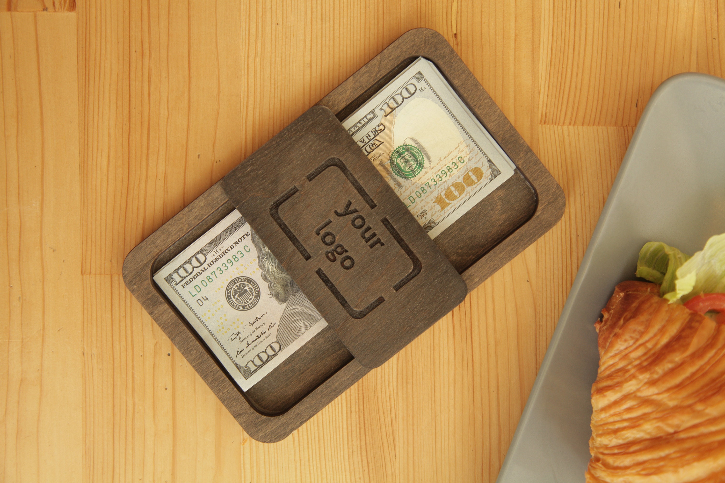 Check Holder Wooden Check Presenter FREE ENGRAVING - Etsy