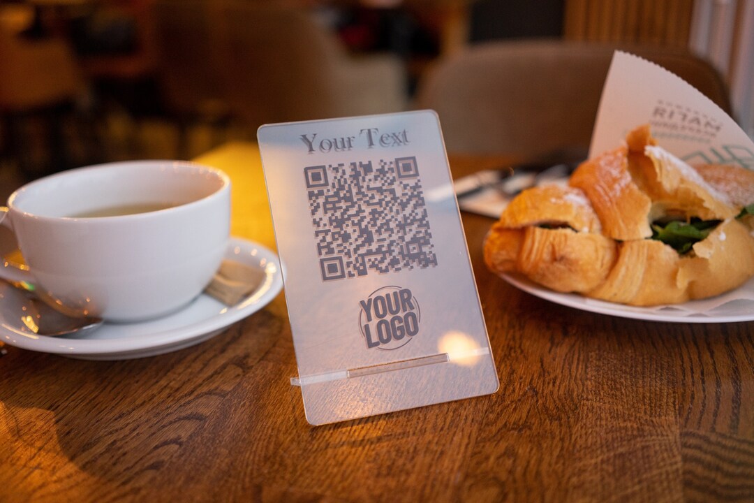 Acrylic QR Code Menu, QR Code Menu Sign, Acrylic Qr Cod Sign, Cashier ...