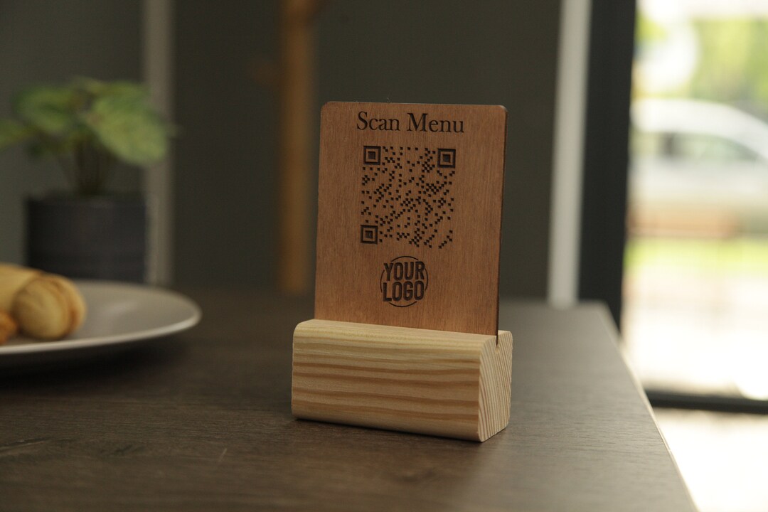 QR-Code-Menü, QR-Code-Menüschild, Holz-Qr-Kabeljau-Zeichen - Etsy Schweiz