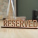 Reserved Table Sign Wooden Rustic Board Restaurant Decor - Etsy