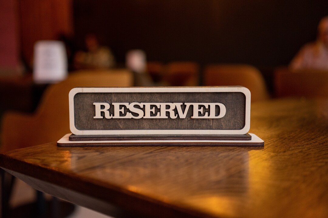 Custom Reserved Table Sign, Reserved Seat Sign, Table Sign, Reception ...