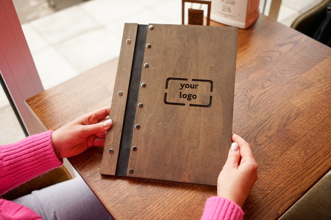 Wood Restaurant Menu, Custom Size Menu Cover, Engraved Menu Cover ...