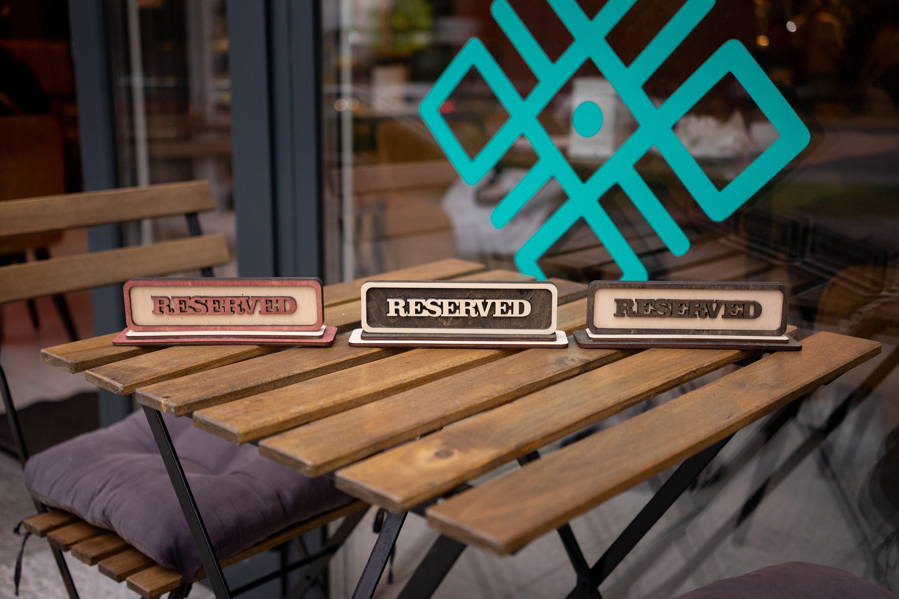 Custom Wooden Reserved Sign – Restaurant Table Wedding Seat Sign ...
