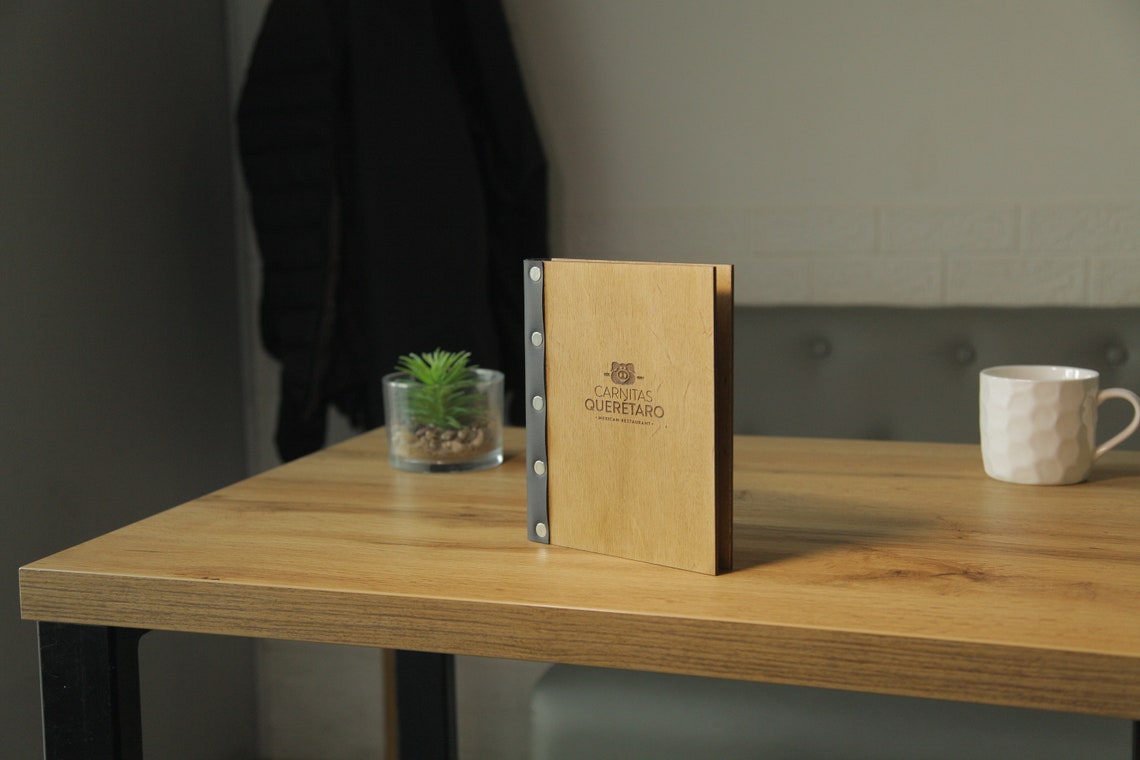 Wooden Menu A5 Format Menu Menu Cover Restaurant Menu | Etsy