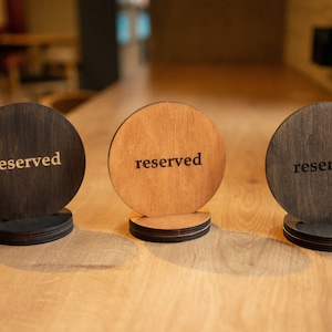 Personalized Reserved Table Sign Wooden Restaurant Decor With Free ...