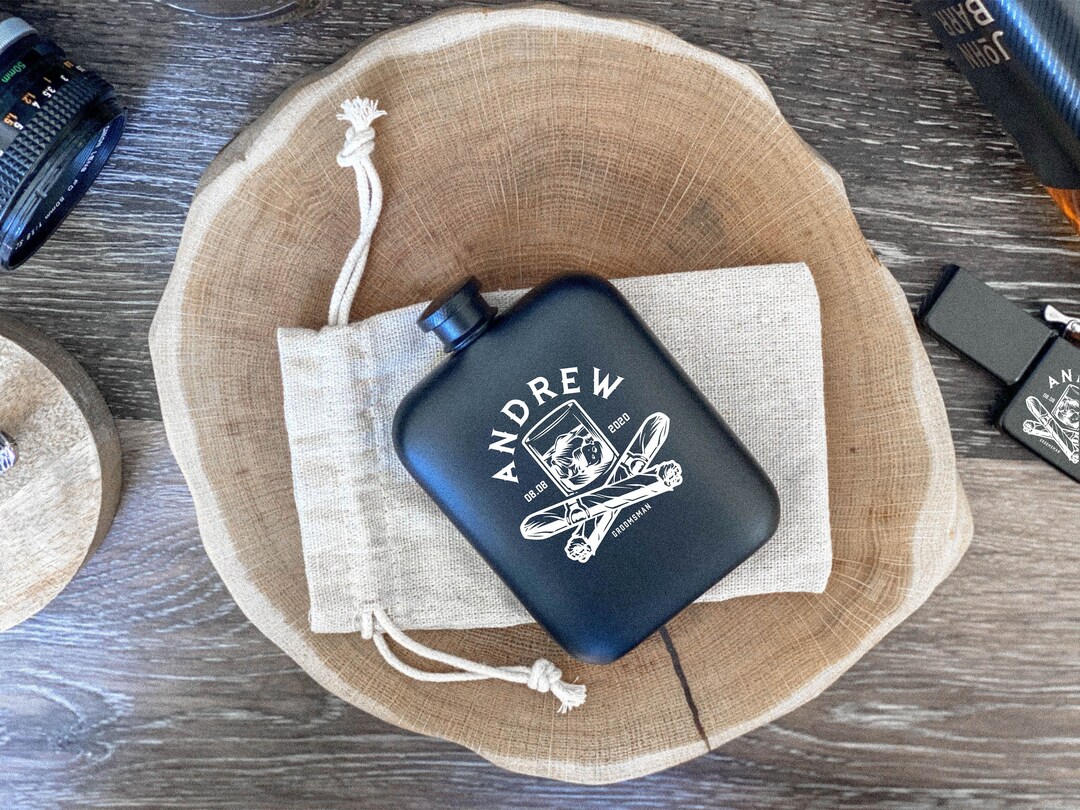 Best Man Gift Idea, Groomsmen Personalized Gift, Flask Set, Engraved ...