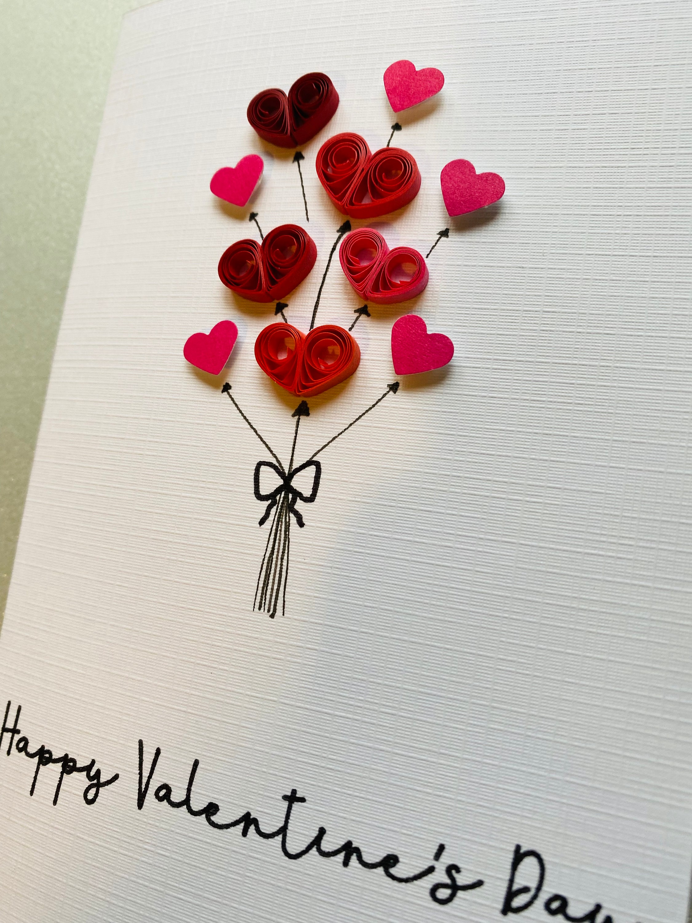 Quilled Valentine's Day Card/happy Anniversary /quilled Hearts/love ...