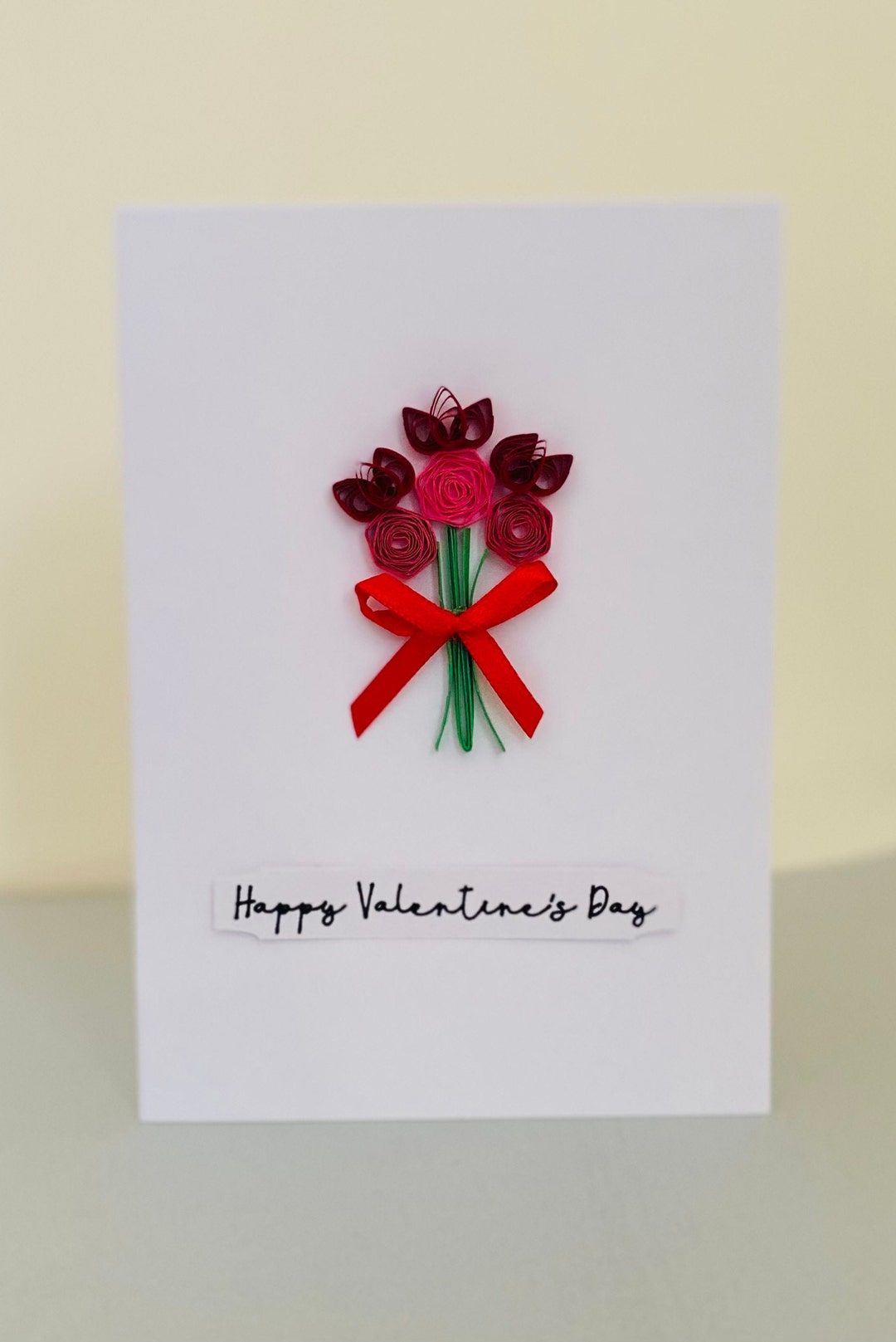 Unique Quilled Valentine's Day Card/happy Anniversary /quilled Hearts ...