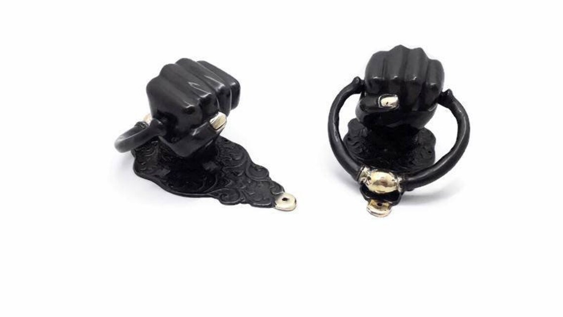 2 Heavy Brass Ring Pull BANGER 17cm Vintage Old Style Hand | Etsy