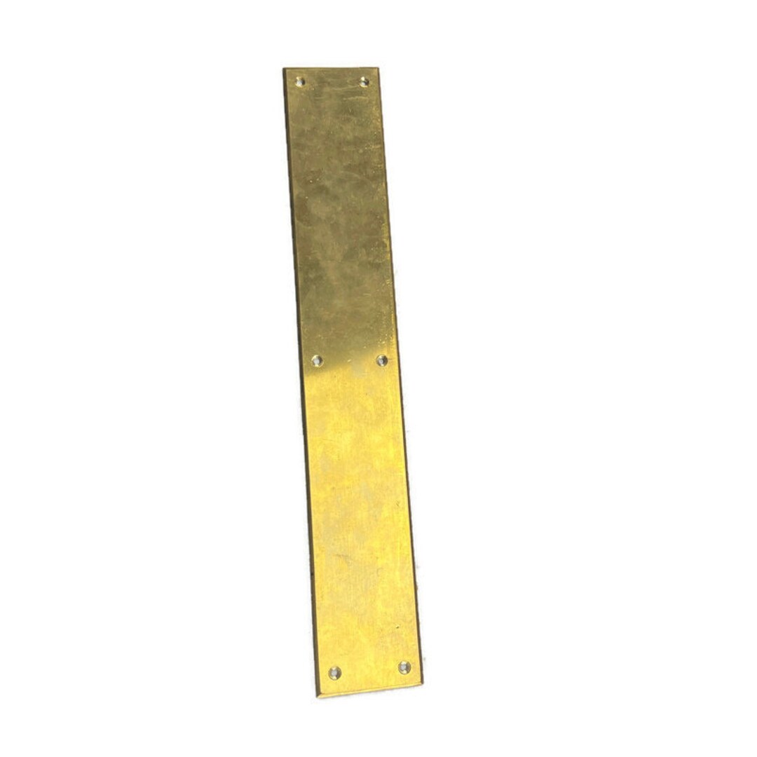 Narrow Door Push Plate 20 Inch X 2 Old Vintage Style Polished Solid ...