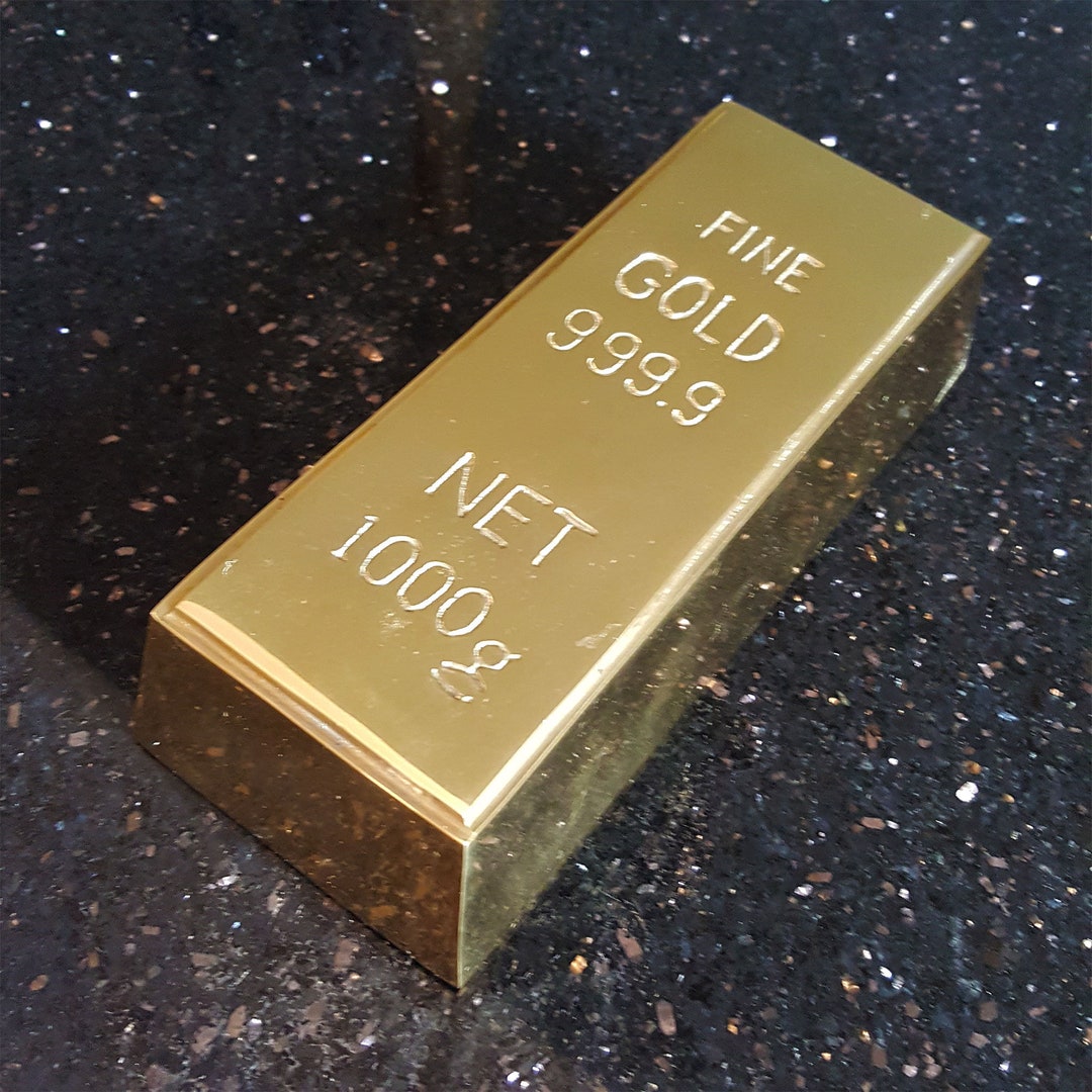 Laiton unique Faux lingot d'or fin 999 Grammage 6 po Laiton d'origine ...