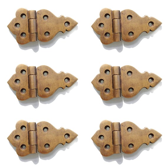 6 Solid Brass Hinge Flat Box Cabinet Door Small 3 Inch | Etsy