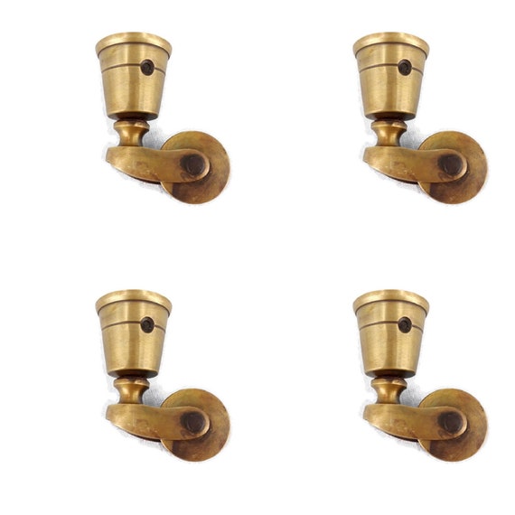Brass 4 Very Small Size Solid Cast Heavy Brass Cup Castor - Etsy