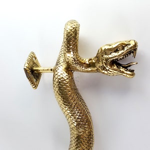 ON SALE 2 Large Amazing Python Curly Body Old Style Snake Door Pull ...