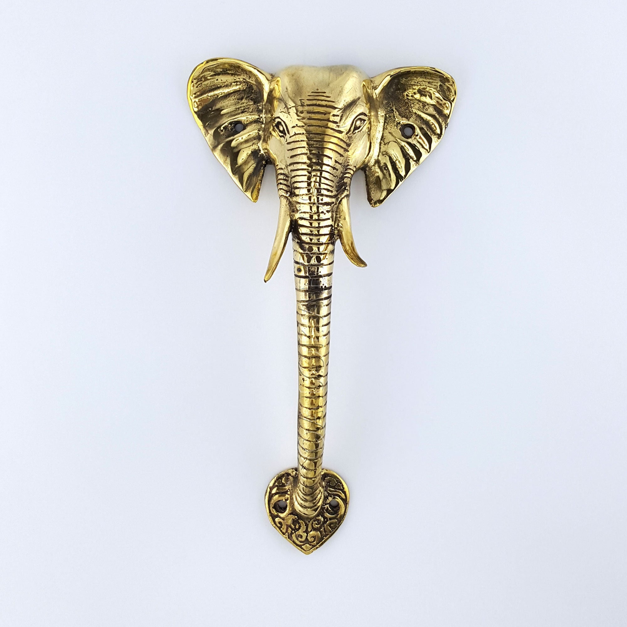 Brass Great Stunning Elephant Trunk Tusks Door Handle Grab | Etsy