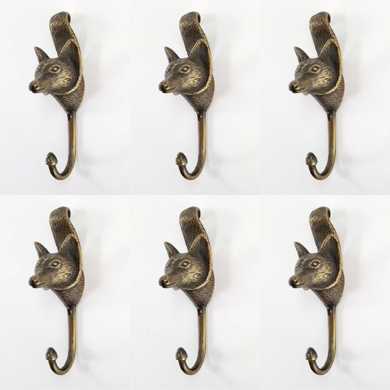 6 Solid Brass Small Version 4.1/2 Fox Head Shape With | Etsy