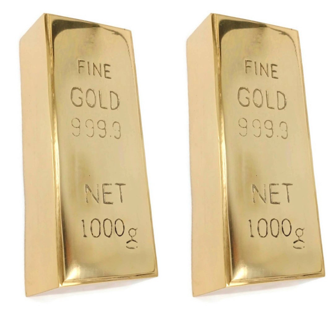2 Brass Pieces Unique Fake Fine 999 GOLD Bullion Bar Paper - Etsy UK