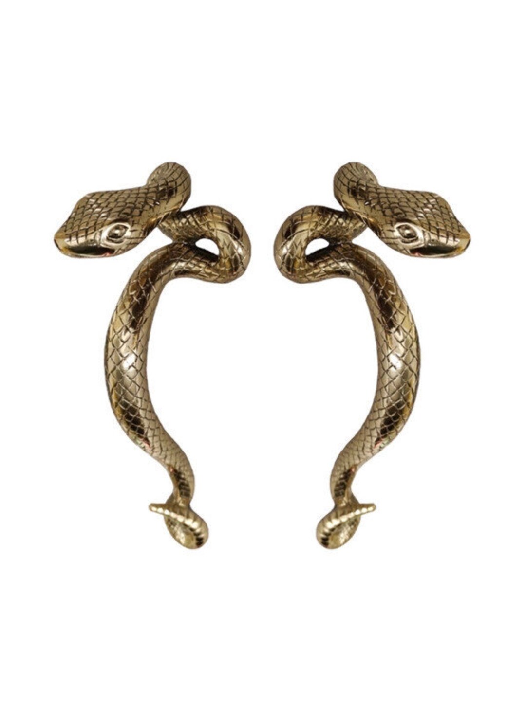 Order Only 2 Medium Bolt Fix 10 1/2 Inch Heavy Cast Brass Large Python ...