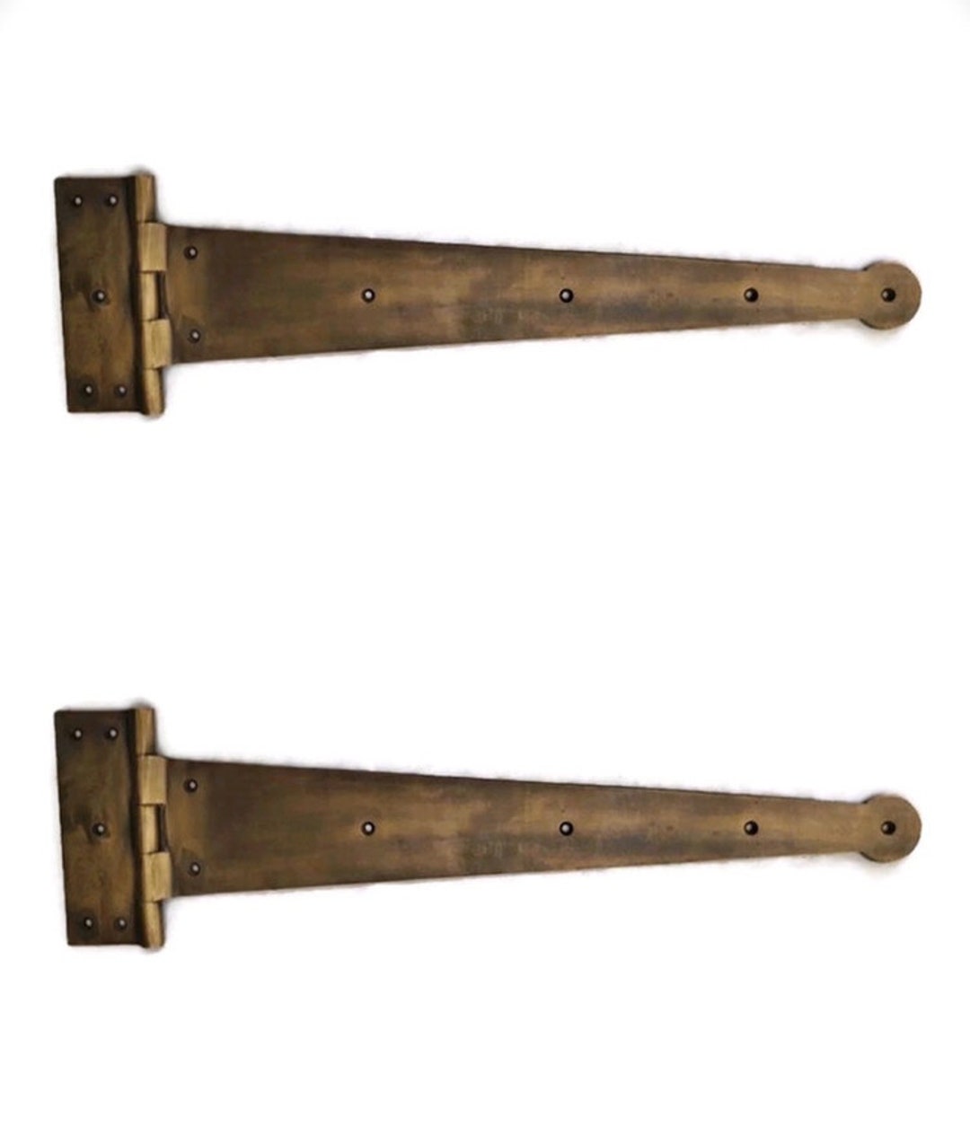 2 Pieces 18 Inch Long Massive Heavy Vintage Style Hinges 46cm Old Style ...