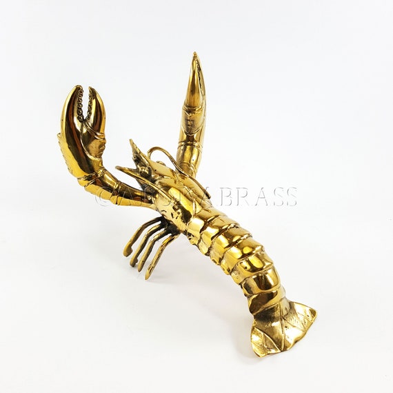 Brass massive 14 inch Prawn Shrimp Statue Home 35 cm | Etsy