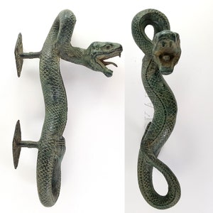 ON SALE 2 Large Amazing Python Curly Body Old Style Snake Door Pull ...
