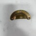 4 Small 2.3/4 Inch Wide Solid Brass Shell 7cm Handles Pull Knob Kitchen ...