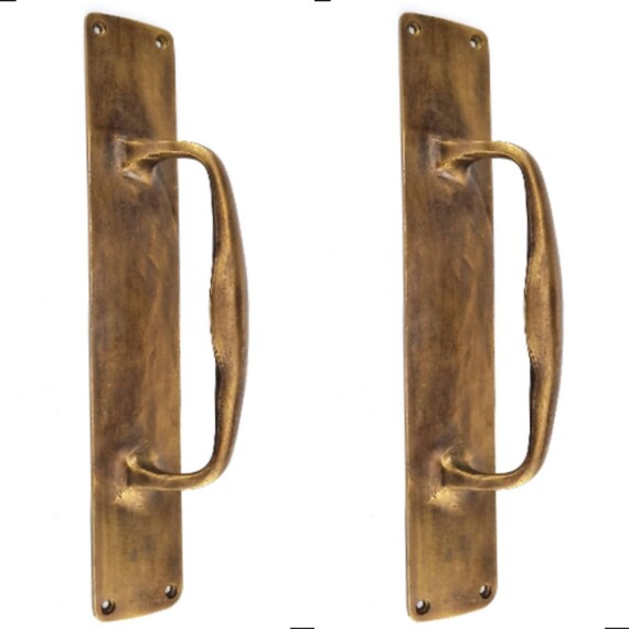 2 Pieces 12 Inch Barn Door Grab Solid Brass Large Plain - Etsy