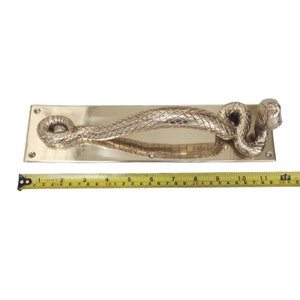 Large Snake FLAT PLATE 101/2 Inch Heavy Cast Brass Python Curly Body ...