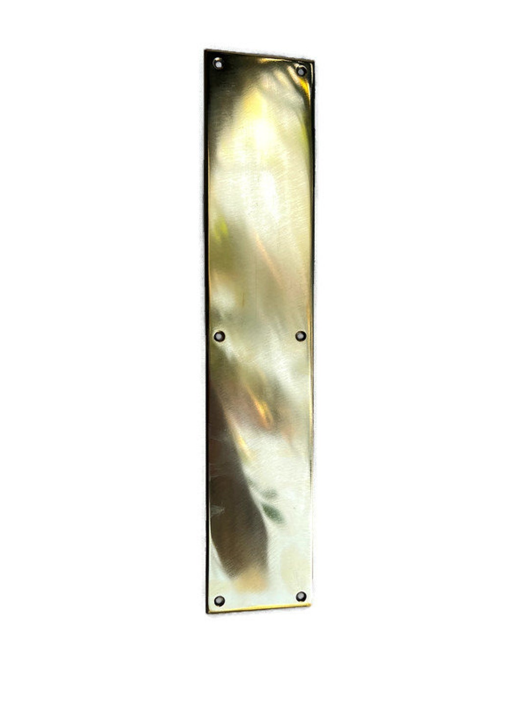 Door Push Plate 16 Inch Old Vintage Style Natural Oxidised Patina Solid ...