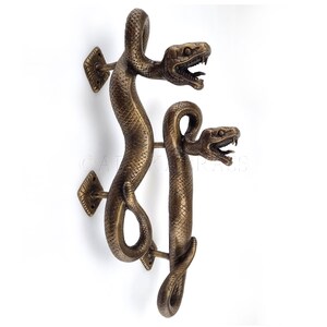 ON SALE 2 Large Amazing Python Curly Body Old Style Snake Door Pull ...