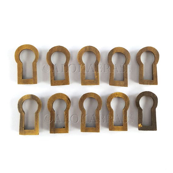 10 Solid Brass Rustic Old Look 19mm Push in Recessed Key Hole | Etsy