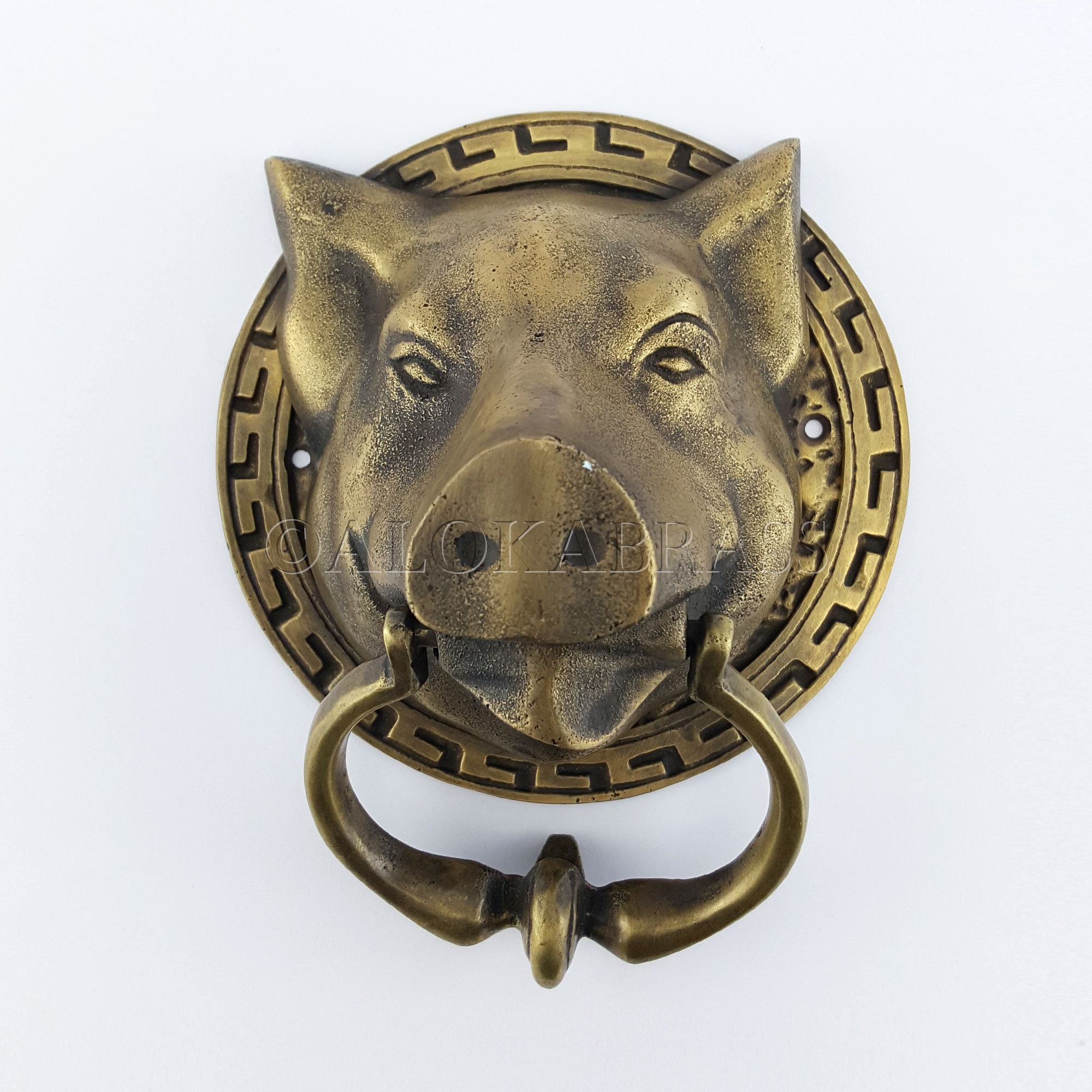 Large Heavy Stunning Pig Head shape Ring Door Knocker Solid | Etsy