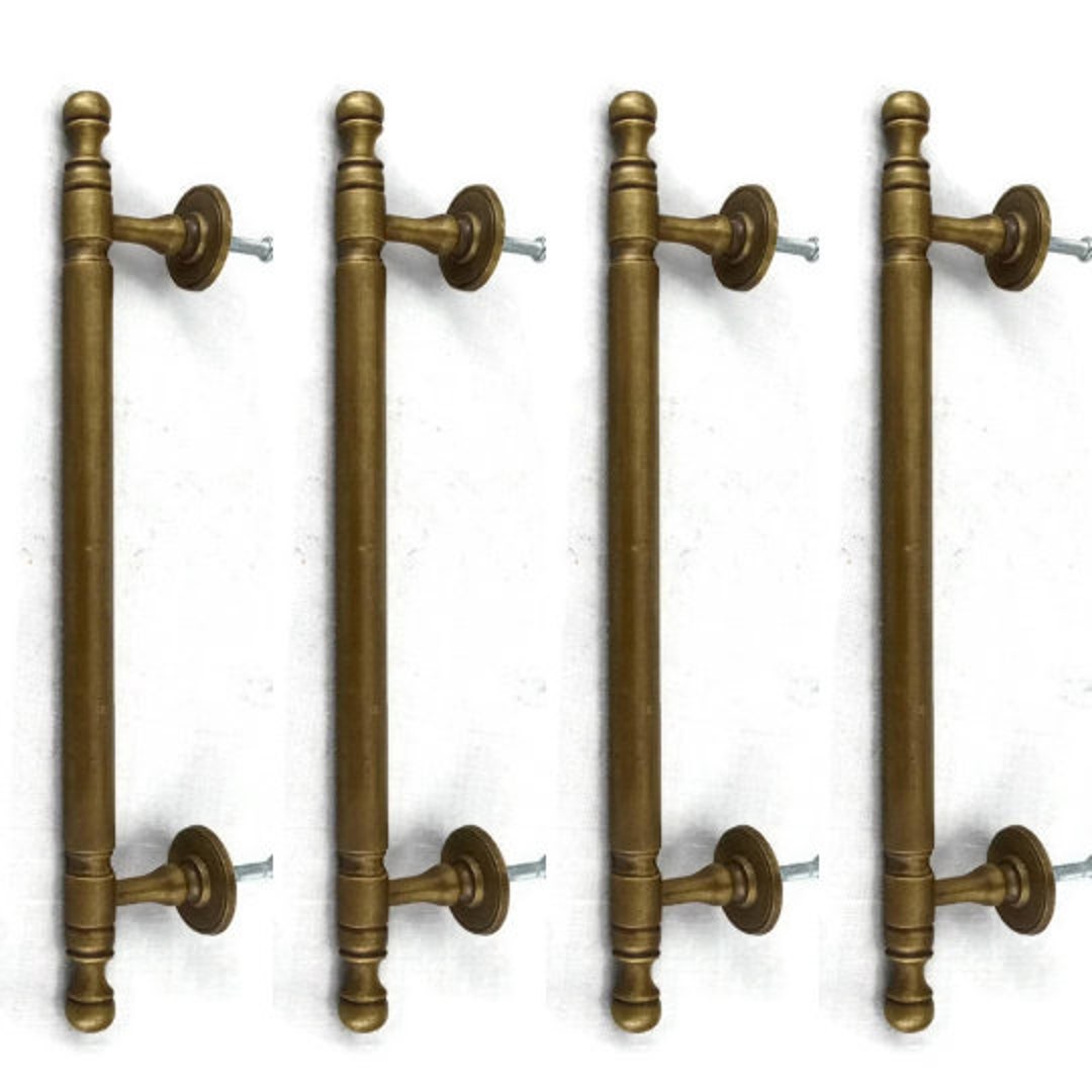 4 Bolt Fix 9 Inch Solid Brass Large Kitchen Cabinet Grab Pulls 22 Cm ...