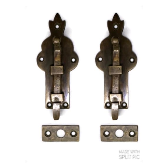 2 Solid Brass Small 4 Long Heavy French Bolts Solid - Etsy