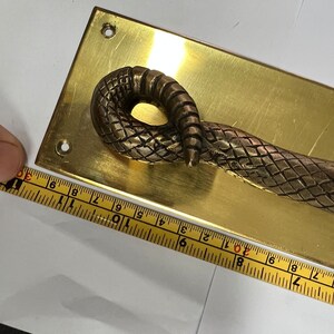 Large Snake FLAT PLATE 101/2 Inch Heavy Cast Brass Python Curly Body ...
