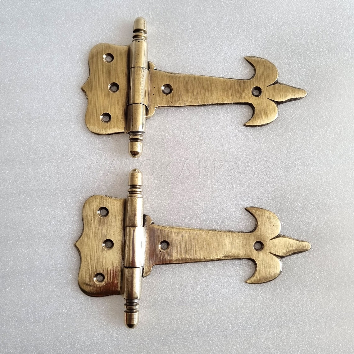 4 Solid Brass Medium 5 Inch Door Box Hinges 13cm Vintage | Etsy