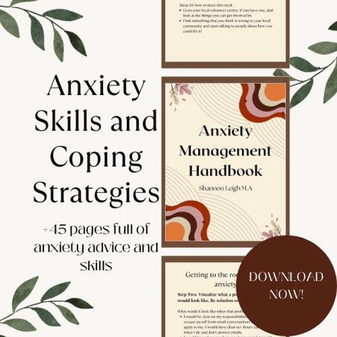 Anxiety Stress Coping Strategies Handbook Therapy Psychology Mental ...