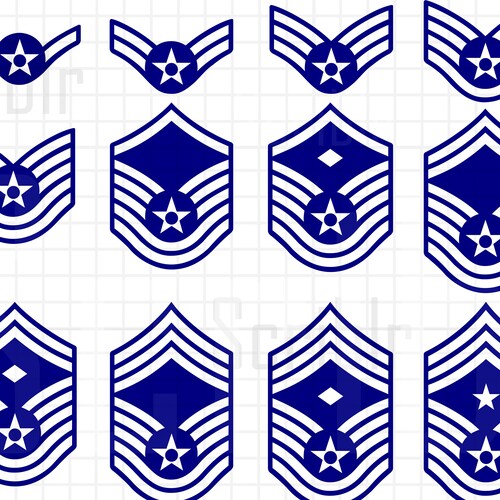 Army/air Force/marines Officer Rank Vectors SVG Cut Files - Etsy