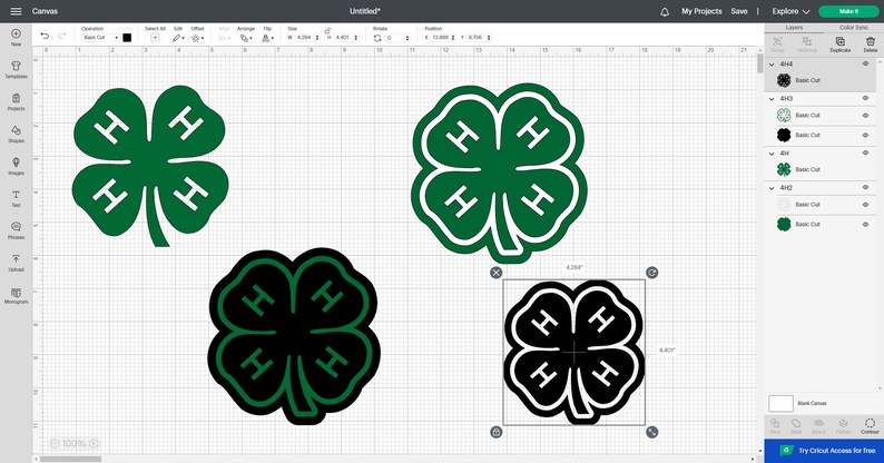 4H Logo SVG Vector PNG - Etsy