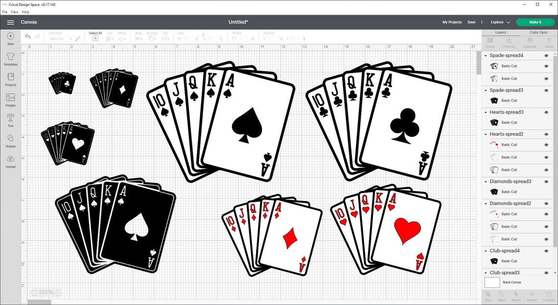 Poker Royal Straight Flush High Rank Vectors Cutfile PNG SVG JPG - Etsy