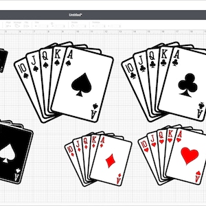 Poker Royal Straight Flush High Rank Vectors Cutfile PNG SVG JPG - Etsy
