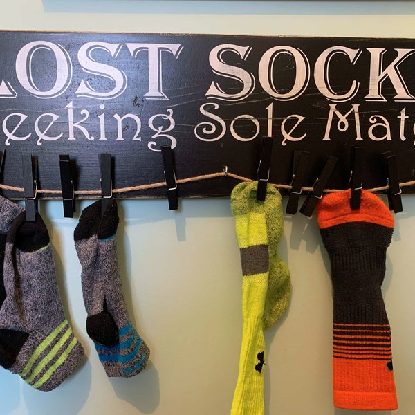 Lost Socks Sign - Etsy