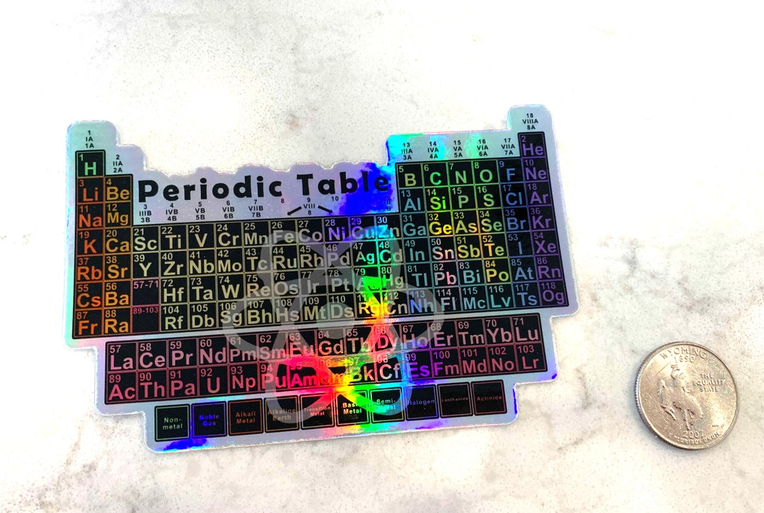 Holographic Periodic Table of the Elements Sticker - Etsy