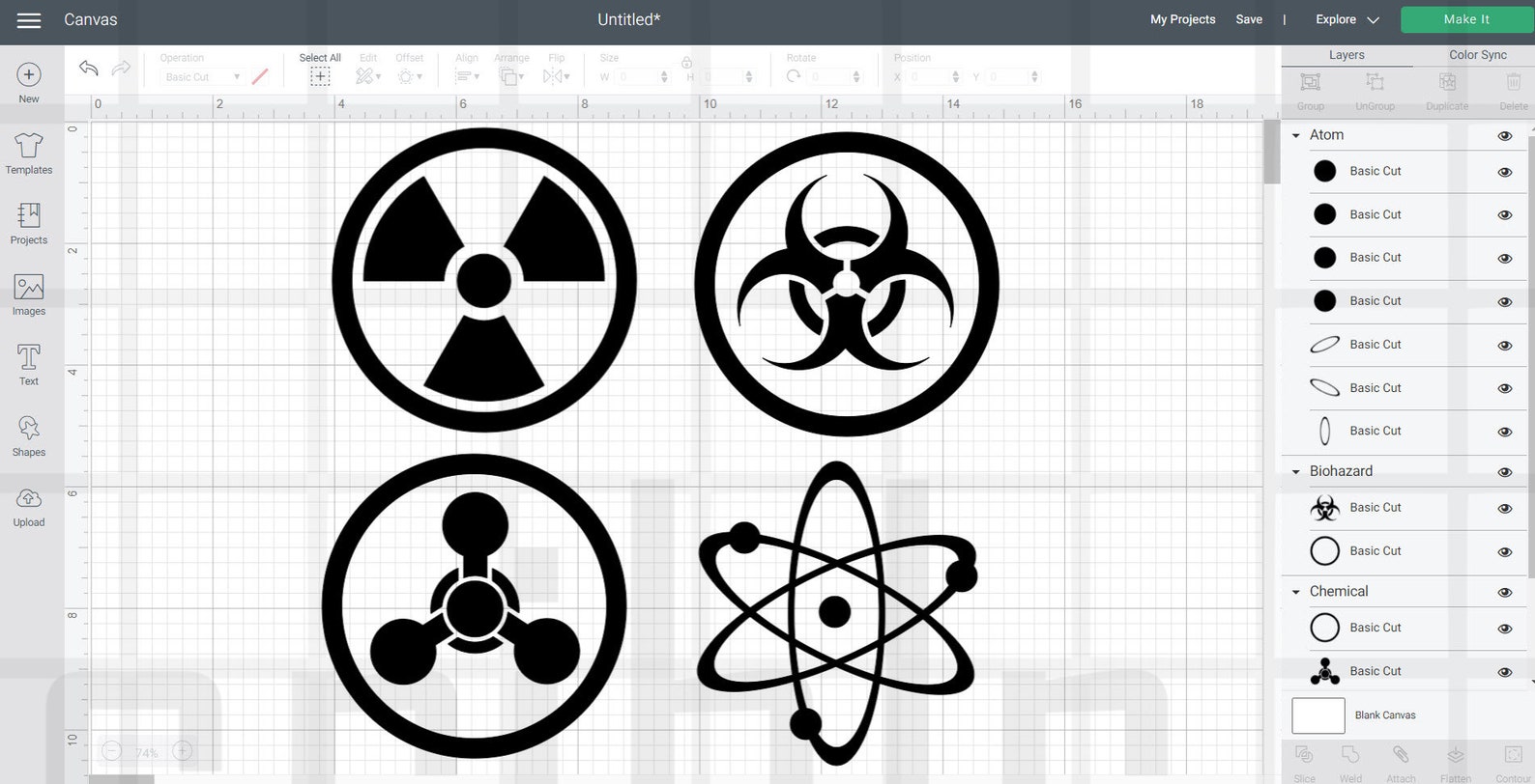 Chemical, Biological, Nuclear, Atom Symbols SVG PNG Vector Cutfile - Etsy
