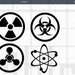 Chemical, Biological, Nuclear, Atom Symbols SVG PNG Vector Cutfile - Etsy