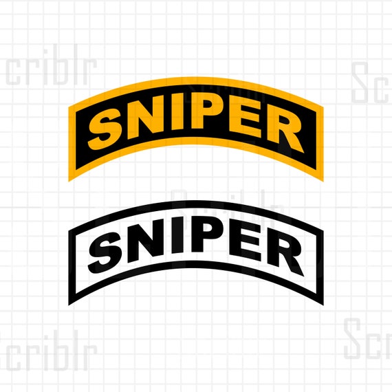 Army Sniper Tab SVG Vector Cutfile - Etsy