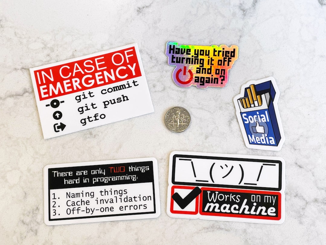 Laptop Lid Stickers/decals Programming/it - Etsy