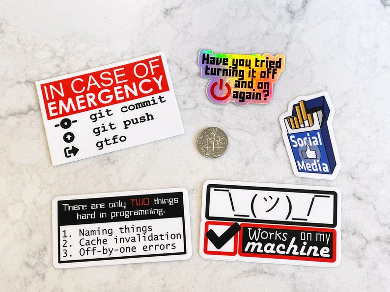 Laptop Lid Stickers/decals Programming/it - Etsy