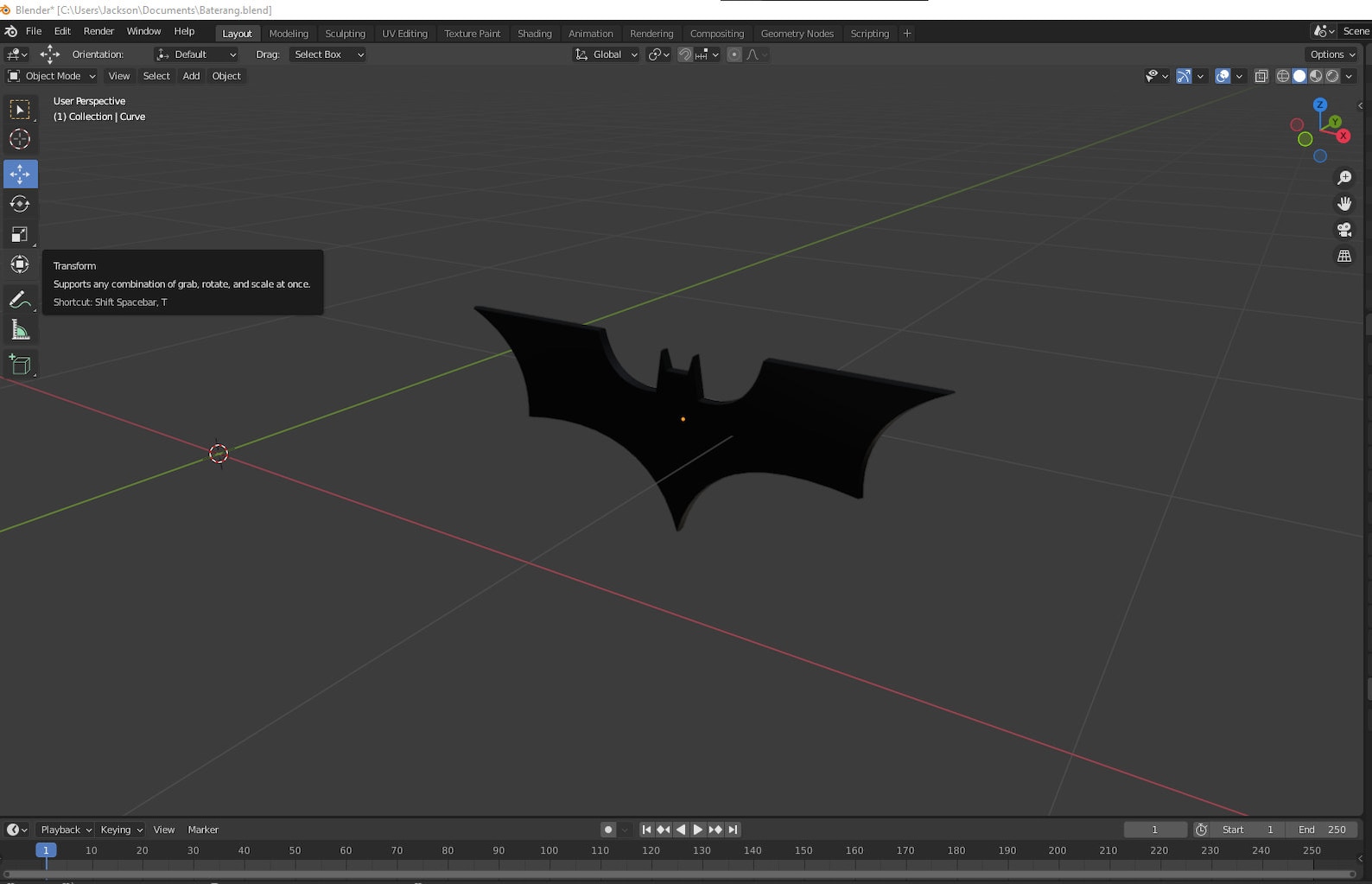 Batarang OBJ STL 3D Print File - Etsy