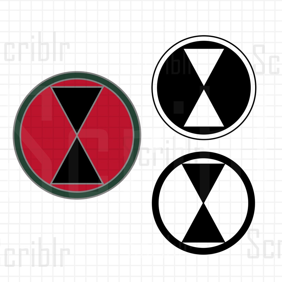 7th Infantry Division Unit Patch Vector SVG PNG JPG Cut File - Etsy